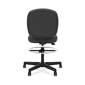 HON ValuTask Task Stool, Mid-Back Stool for Sit to Stand Seating, Black (HVL215)