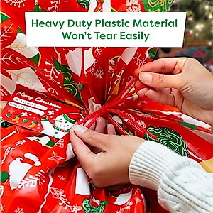 Set of 4 Extra Large Christmas Gift Bags - 36"x44" Jumbo Gift Wrapping Sacks for Huge Presents