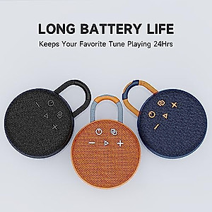 Bluetooth Speakers,MusiBaby Speakers,Waterproof Speaker,Portable Speaker,Dual Pairing,Bluetooth 5.2,Loud Stereo,Booming Bass,1500 Mins Playtime for Home,Travel,Pool,Shower Speaker(Navy Blue)