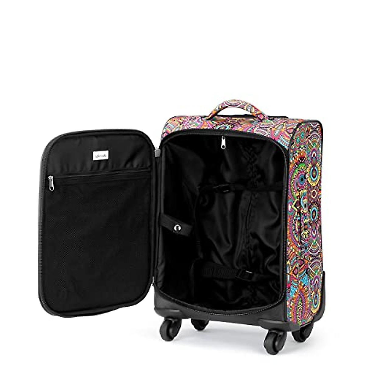 Sakroots Women's On The Go 21" Roller Suitcase in Sustainable Materials, Rainbow Wanderlust, Carry-On 22-Inch