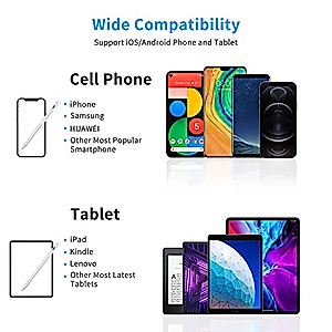 Stylus Pens for Amazon Kindle Fire 10 Pencil,Active Stylist Digital Pencil with 1.5mm High Sensitive Fine Tip Amazon Kindle Fire 11th Gen Pen White