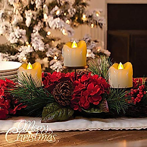 Homemory 400+ Hours 6 Pack Flameless LED Votive Candles with Timer, Battery Operated and Remote Control, Flickering Tea Lights 1.5x1.7 inches Wedding, Thanksgiving, Halloween, Table(6 Extra Batteries)