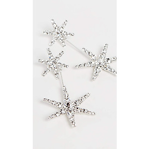 Jennifer Behr Women's Estee Earrings, Crystal, Clear, Silver, One Size