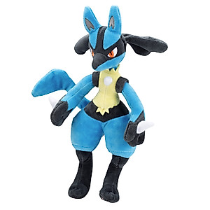Pokemon 12" Large Lucario Plush - Officially Licensed - Generation IV Figure - Authentic Soft Stuffed Animal Toy - Valentine's Day & Easter Basket Stuffer Gift for Kids, Boys, Girls - 2+