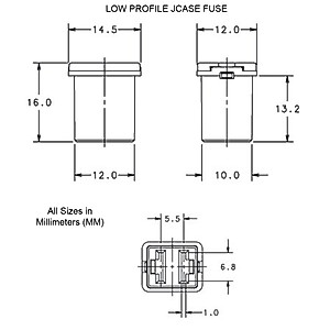 Truck Upfitters 30 pc Automotive Low Profile JCASE Compatible Box Shaped Fuse Kit for Foreign and Domestic Pickup Trucks, Cars and SUVs. Comes with Carrying case & 20, 25, 30, 40, 50, & 60 amp fuses!