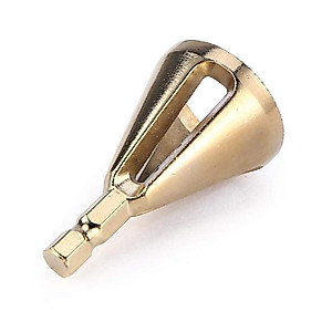 Deburring External Chamfer Tool Remove Burr Repair Drill Bit Bolt External, Quickly Repairs Damaged Bolts Deburring Outer Chamfer (Golden Hex Shank Six Slots)