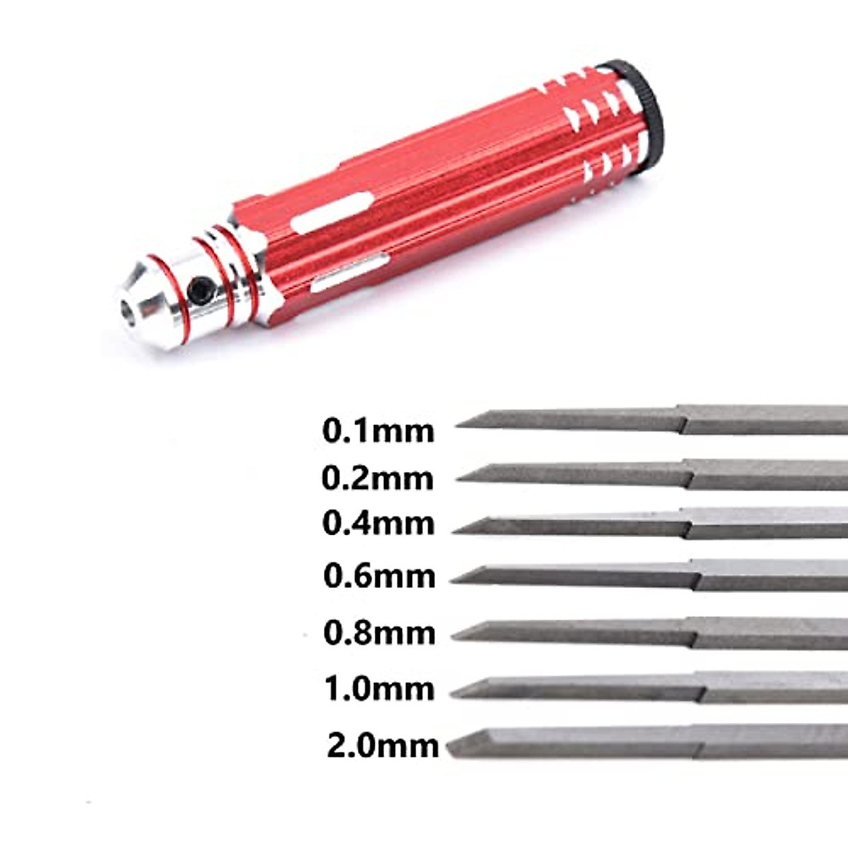 YoungRC Model Scriber Resin Carved Scribe Line panel line scriber Hobby Model Cutting Tool with 7 Blade 0.1/0.2/0.4/0.6/0.8/1.0/2.0mm for Gundam Model