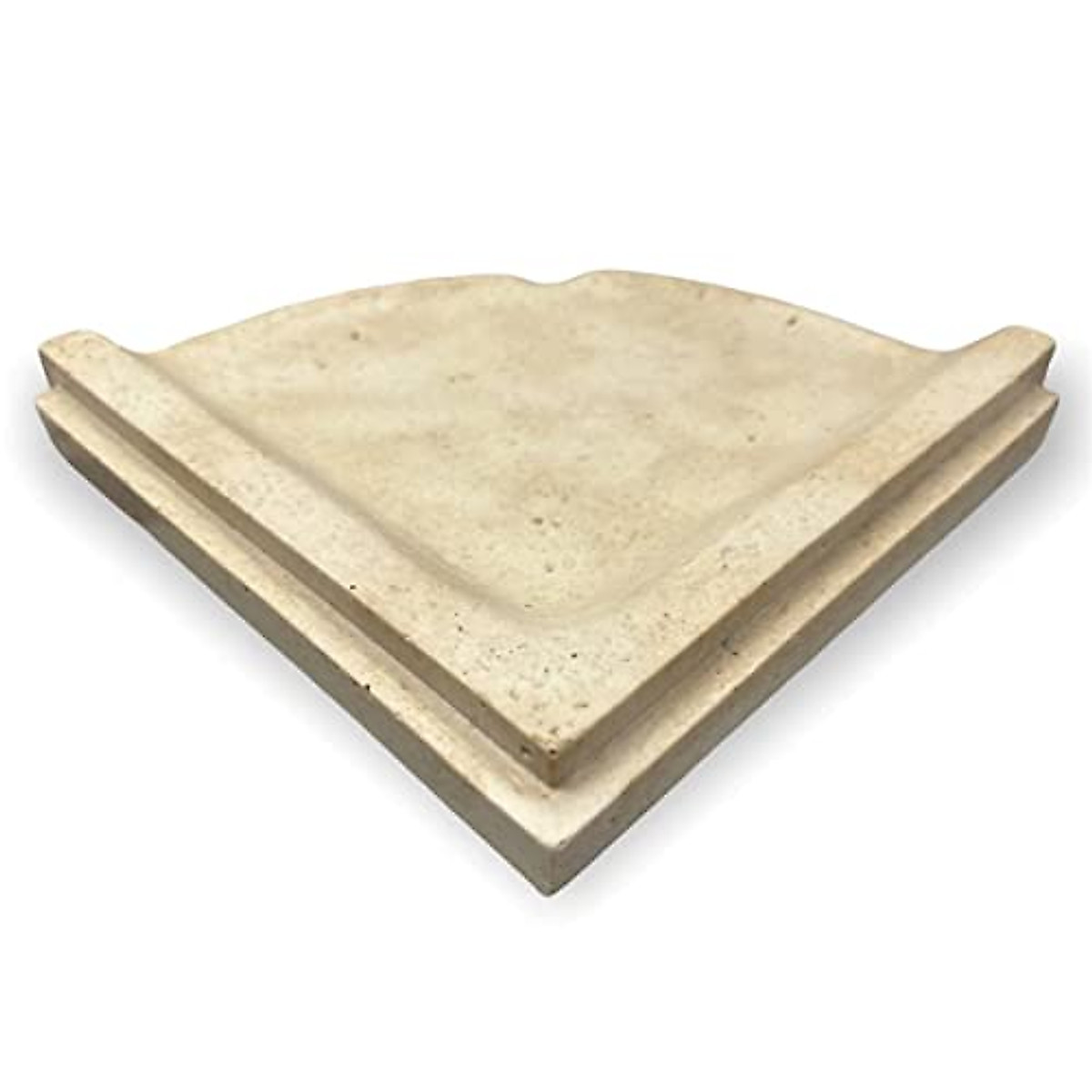 Tenedos Premium Quality Classic Cream Travertine Resin Corner Shelf