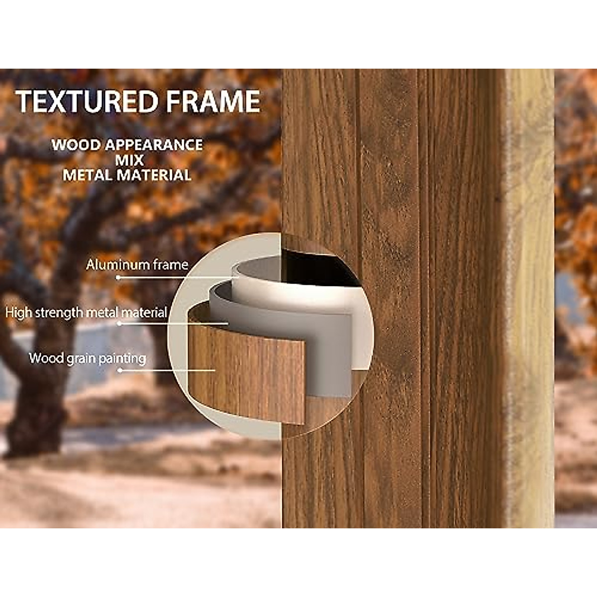 PURPLE LEAF 12' X 20' Outdoor Hardtop Gazebo for Patio Galvanized Steel Double Roof Permanent Canopy Teak Finish Coated Aluminum Frame Pavilion Gazebo with Netting