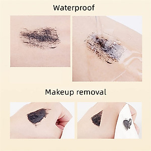 4D Silk Fiber Lash Mascara, 2.5mm Brush Mascara, For Fine Short Eyelash, Black Volume and Length Natural, Waterproof, Smudge-proof, Lengthening Thickening Softer Fuller (1 Pcs)