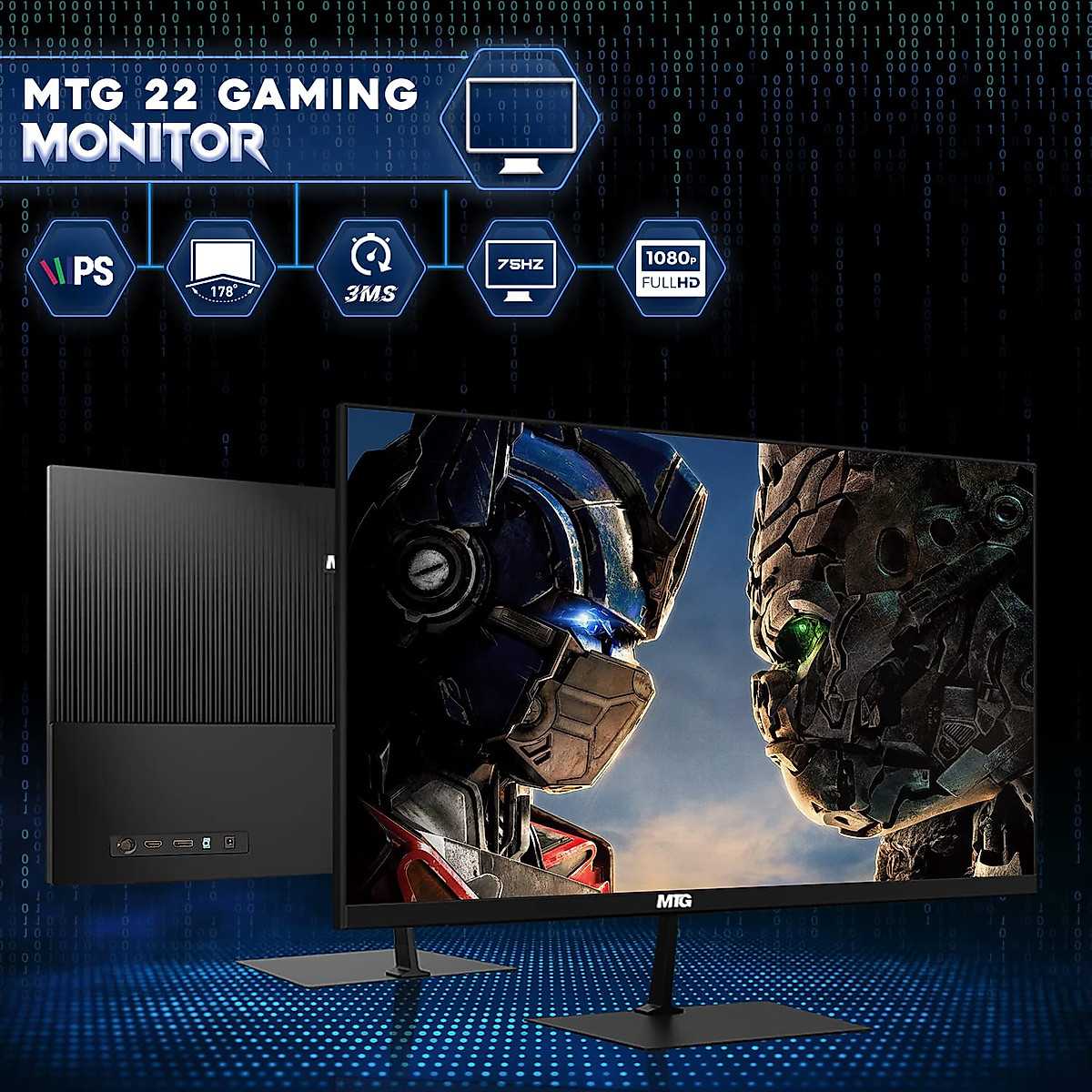 Lumos 8 Gaming Desktop PC, Intel Core i5 7th Gen, AMD RX 6400 4GB DDR6, 8GB RAM, 256GB SSD + 2TB HDD, 22 Inch Monitor, PCI-E Bluetooth | Wi-Fi, RGB Kit, Win 10 Pro (Renewed)