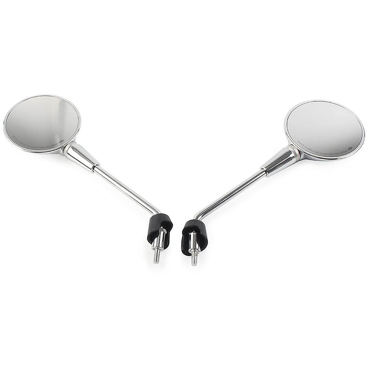 Newsmarts Motorcycle Rearview Side Mirrors, Rear View Mirror For Handlebars Replacement For Vespa Sprint, GTS300ie, Primavera, Elettrica 30/45MPH, For Piaggio, CM262001, CM262002, Chrome