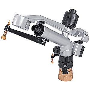 IrrigationKing RK-57 1-1/4" FNPT Impact Mini-Gun Sprinkler with Nozzle Set 10 mm, 12 mm, 14 mm x 4 mm, Aluminum