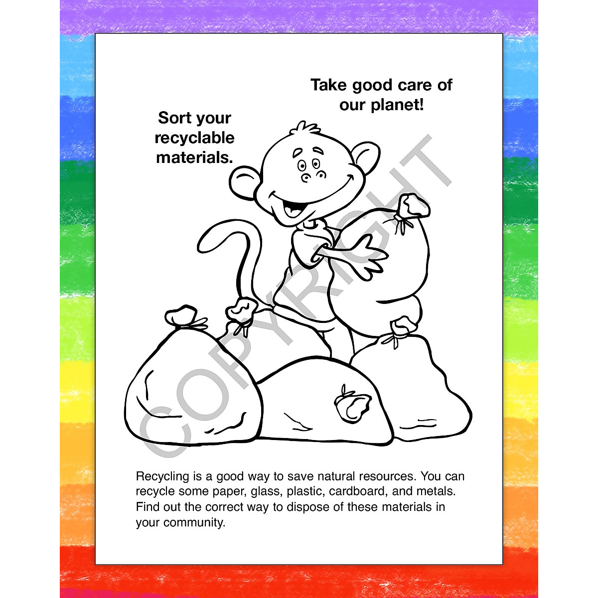 ZOCO - Keep Our Environment Clean - Kids Coloring Books (25 Bulk Pack, Without Crayons) - Conservation, Recycling - Earth Day Supplies - Educational Activities for Kids