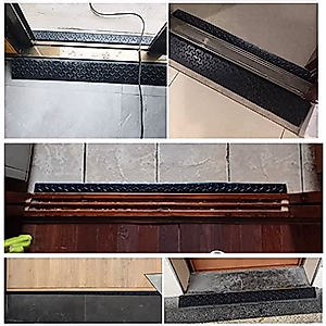 Threshold Ramp, Threshold Ramp Rubber, 1/2/3/4/5 cm Rise Wheelchairs Ramps for Home Garden Yard Sliding Glass Doors Steps, Indoor Outdoor Entry Transitions Slope (Size : 100x11x4.5(39.4x4.3x1.8))