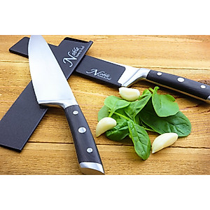 Noble Home & Chef 2-Piece Universal Knife Guards (8.5” and 10.5") are Felt Lined, More Durable, Non-BPA, Gentle on Blades, and Long-Lasting Knives Covers Are Non-Toxic and Abrasion Resistant!