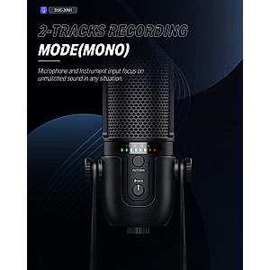Donner USB Condenser Microphone for PC, PS4/5, USB Microphone with Instrument Interface for Gaming Recording Streaming Podcasting, 4 Pickup Patterns, Compatible with Major Live Broadcast Software