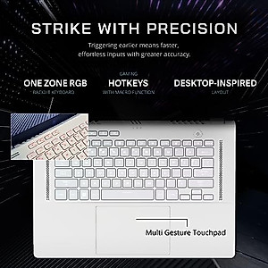 ASUS 2022 ROG Zephyrus G14 14" FHD 144Hz Gaming Laptop, AMD Ryzen 7-5800HS, NVIDIA GeForce RTX 3060 6G Graphics, 16GB RAM, 1TB PCIe SSD, Backlit Keyboard, Win 11 Pro, White, 32GB USB Card