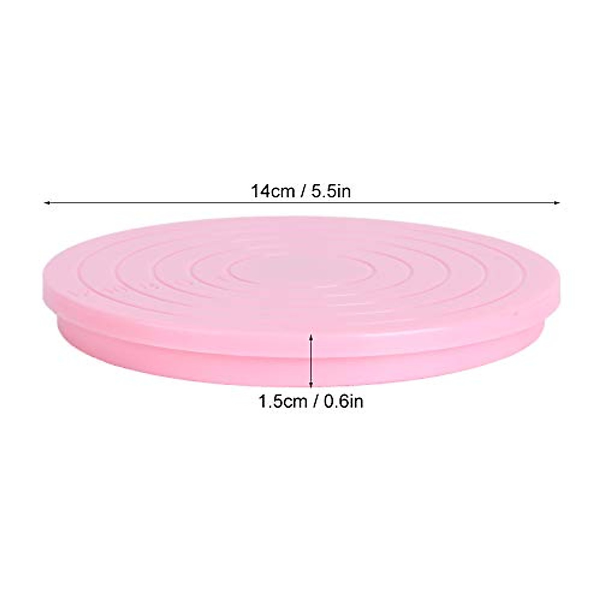 2pcs 5.5in Mini Cake Turntable, 360 Degree Revolving Cake Stand for Cupcake Decorating Displaying