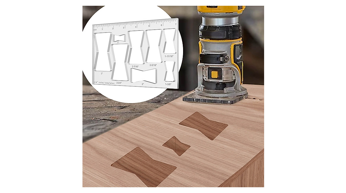 Hecfu 8 in 1 Router Template for Woodworking, Router Jig Bowtie ...