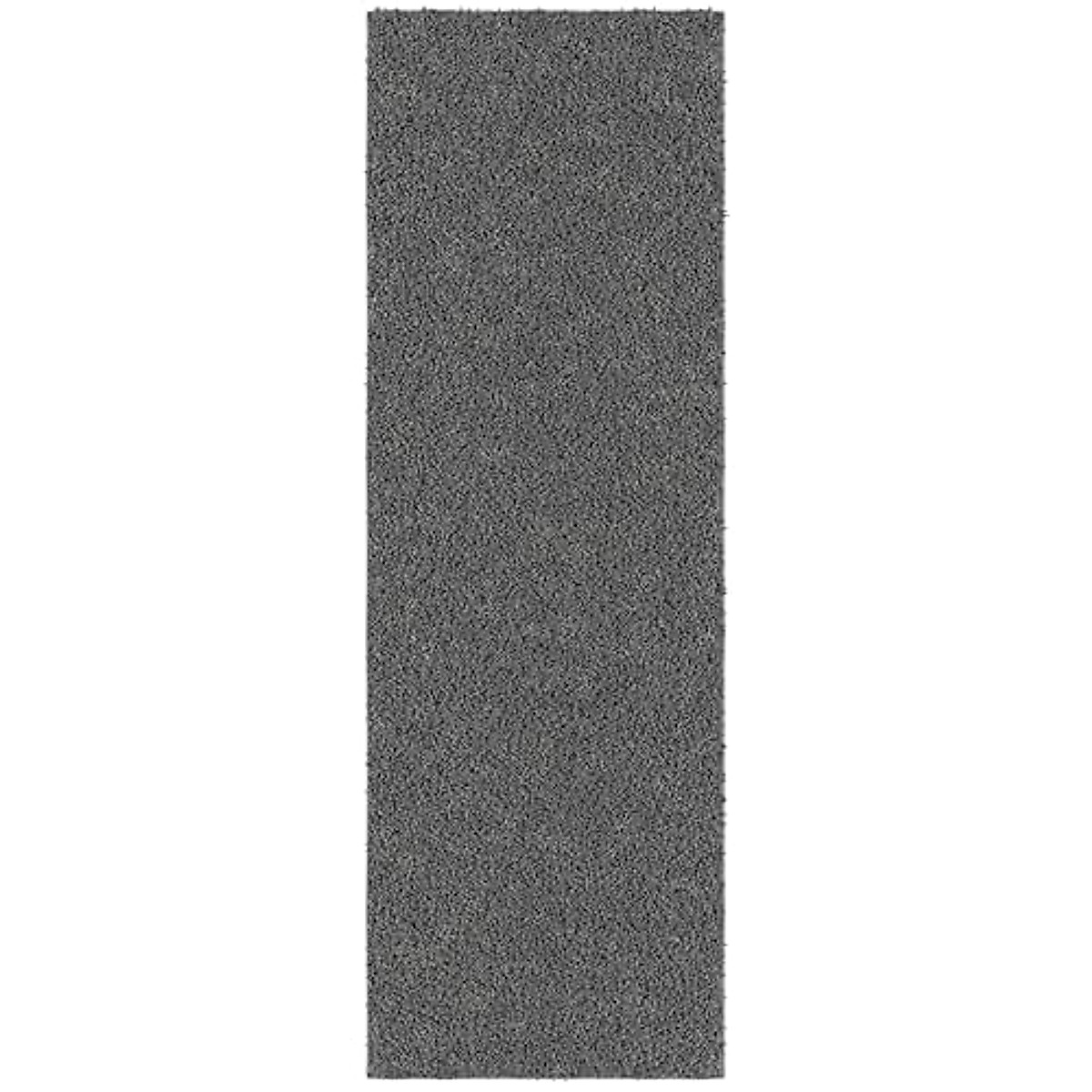 Ottomanson Luxury Collection Indoor Solid Design Rubber Back 2x6 Soft Pile Shag Rug for Hallway, Entryway, Kitchen, Living Room, Bedroom, Bathroom, Runner-2' x 6', Dark Gray