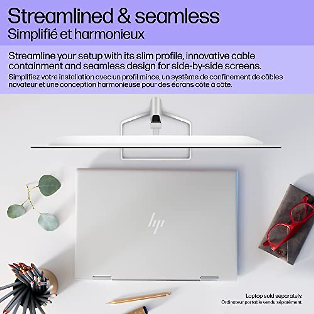 HP 24-inch FHD Monitor with AMD FreeSync Technology (2021 Model, M24fw),Silver, 15.62"D x 21.09"W x 6.97"H