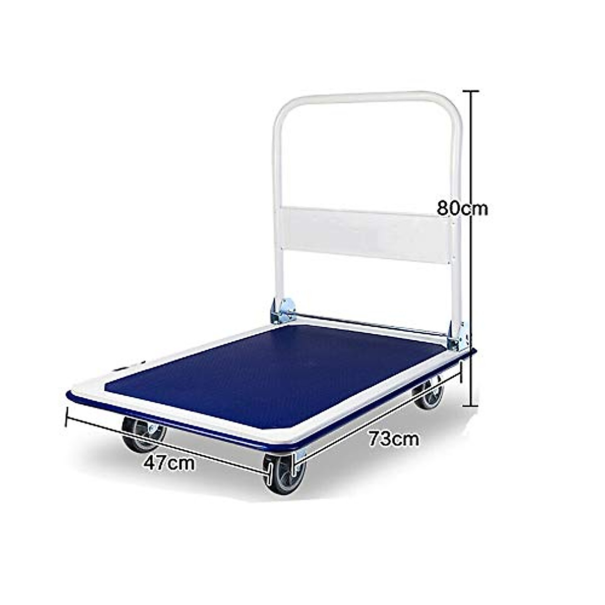 Portable Folding Handcart Multipurpose Trolleys Flatbed Trolley Portable Luggage Cart Handling Helper Foldable Trolley Silent Wheels Multi Function Folding Handcart