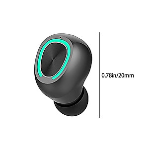 Mini Wireless Bluetooth Earphone in Ear Sport with Mic Handsfree Headset Earbuds for All Phone Video Mount Products Dvrlb3 (Black, One Size)