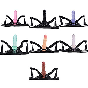 Realistic Dildos，Wearable Leather Dildo, Removable Replacement Dildo (Color : Flesh, Size : Brown)