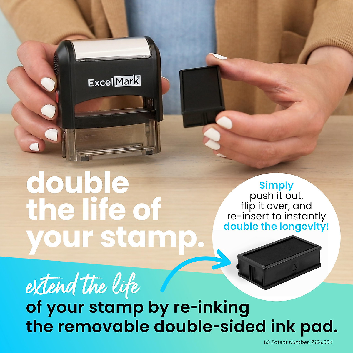 ExcelMark A2359 Self-Inking Rubber Stamp - Return to Sender Not at This Address