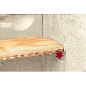 Rubbermaid Vertical Resin Weather Resistant Outdoor Storage Shed, 2x2.5 ft., Olive and Sandstone, for Garden/Backyard/Home/Pool