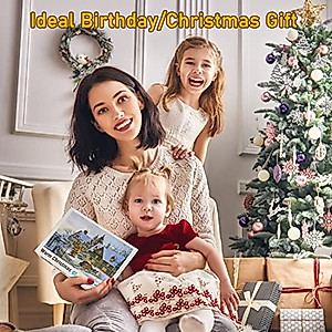 KWYZ 1000 Pieces Christmas Puzzle - Warm Christmas, Jigsaw Puzzles for Adults and Kids 1000 Piece Puzzle for Adults Home Decoration, Indoor Activity, for Elders Friends Children(27.56 in x 19.69 in)