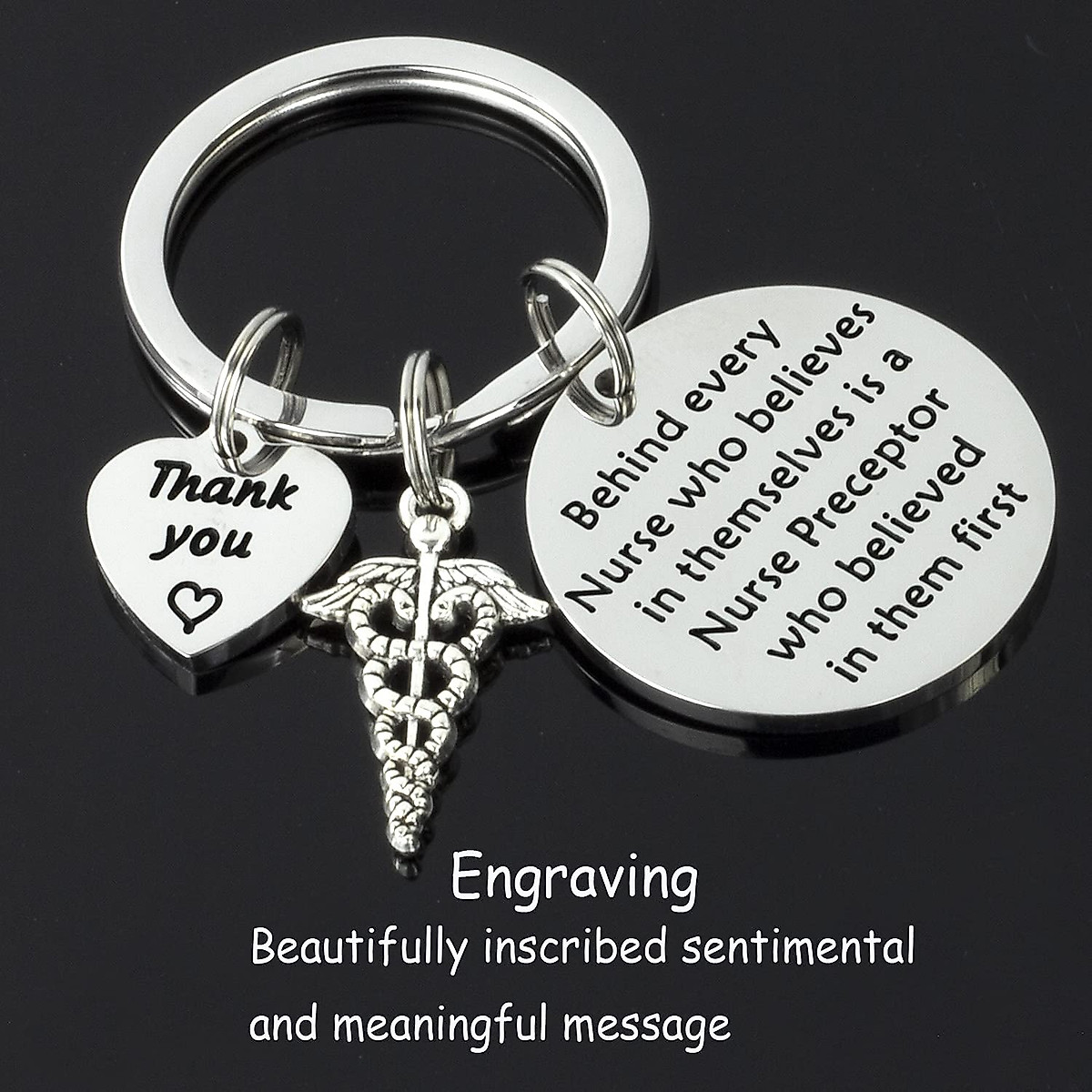 Hutimy Nurse Instructor Gift Keychains Nurse Preceptor Thank You Jewelry Nursing Instructor Appreciation Gifts Nursing Preceptor Keychain