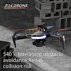Drone Hd Aerial Quadcopter, 540° Obstacle Avoidance, 2.4g Wifi Fpv Drone With 4k Camera, Suitable For Adult Use, Rc Quadcopter, Brushless Motor, Circular Flight, Altitude Hold, Headless Mode (Gray)