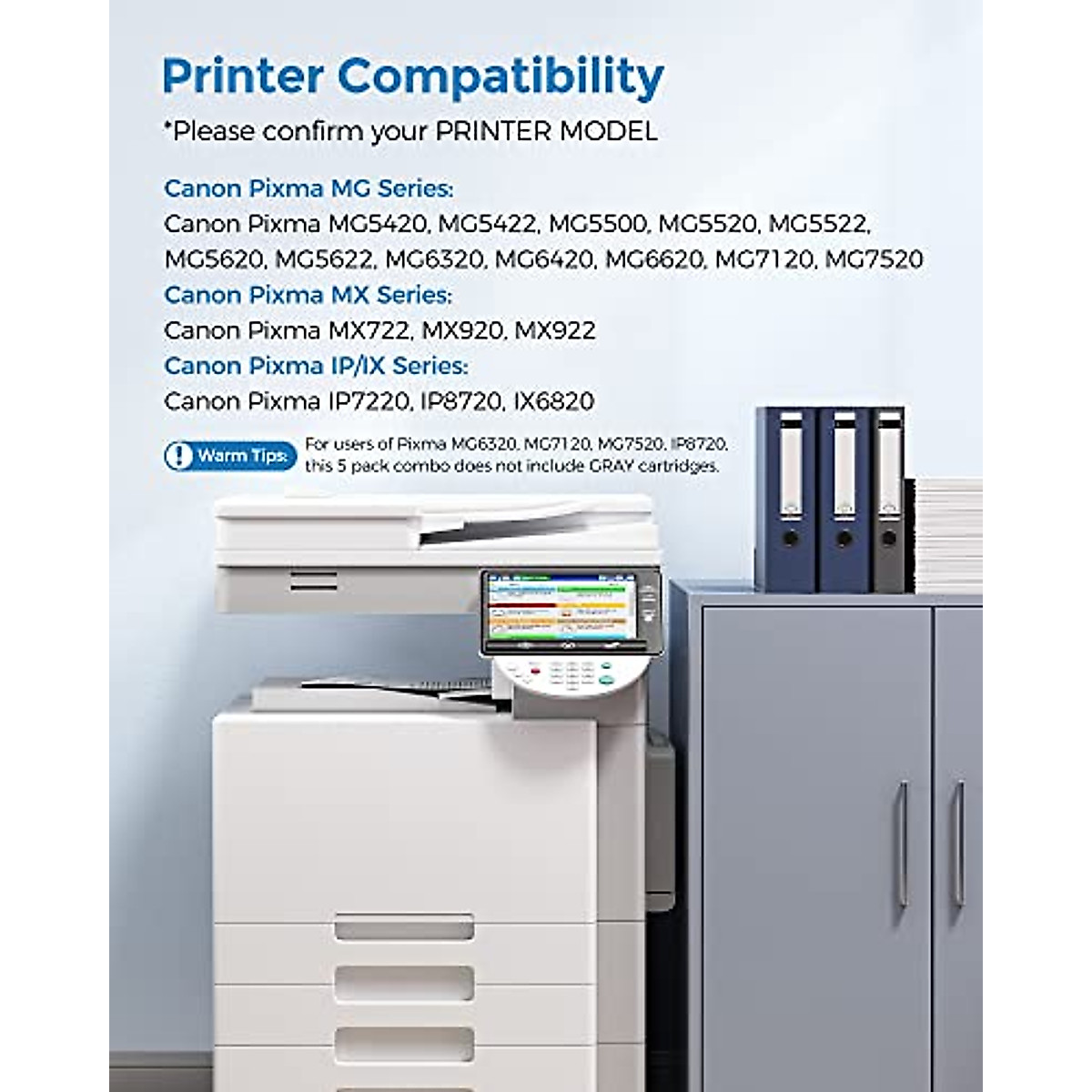 CLI-251XL Compatible Ink Cartridge Replacement for Canon 251 Ink Cartridges Combo Pack High Yield Use to PIXMA MX922, MG5420, MG5520, MG5522, MG6320, MG6620, MG7520, iP7220 Printer (3 Pack)