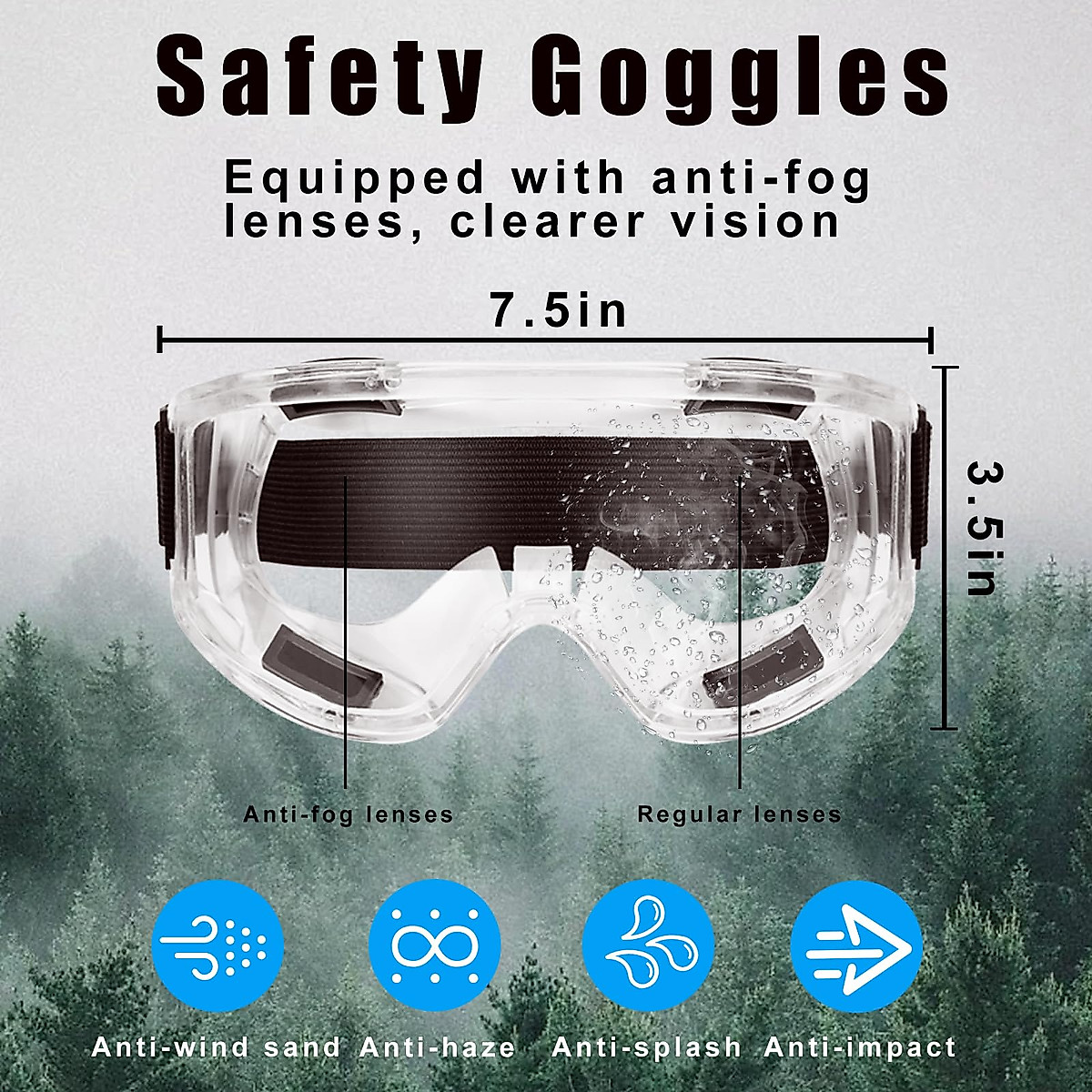 Respirator Mask, Half Face Cover Gas Mask with Safety Glasses Reusable Professional Breathing Protection, for Painting, Organic Vapor, Welding, Polishing, Woodworking and Other Work Protection