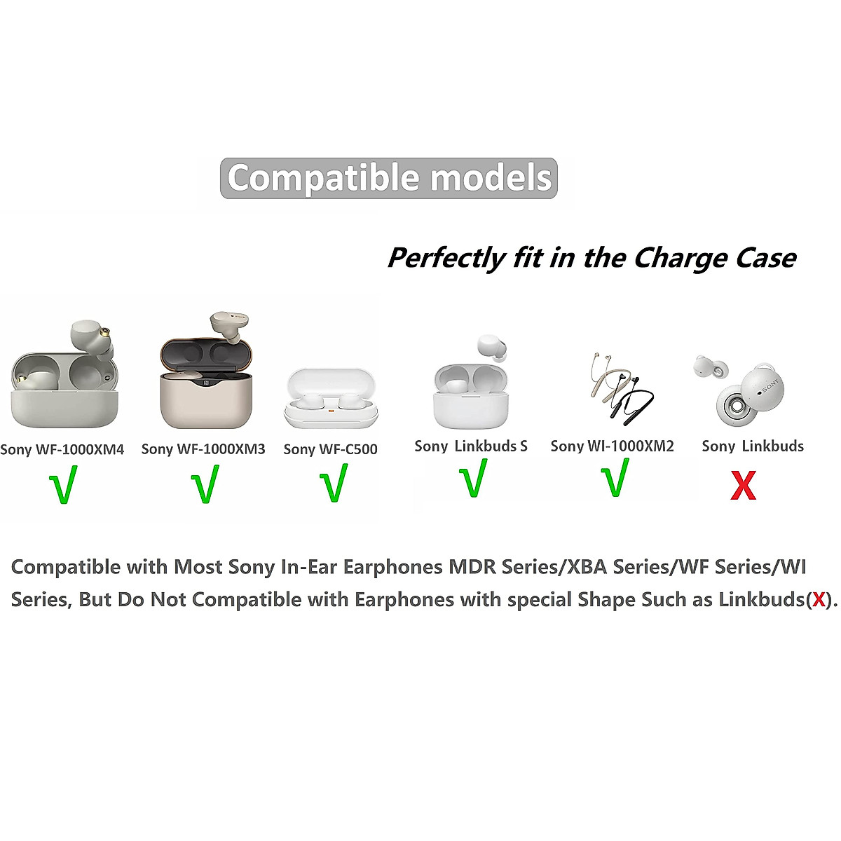 JNSA Replacement Earbud Tips Memory Foam Ear Tips Noise Isolation Foam Eartips Compatible with Sony WF-1000XM4 WF-1000XM3 Earbud Headphones, [Fit in Case],3 Pairs,Silver (FoamXM4S3P)