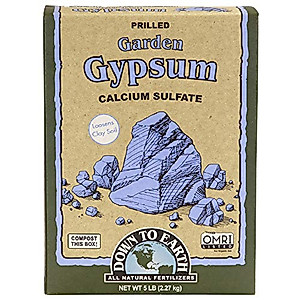 Down to Earth Organic Garden Gypsum Calcium Sulfate, 5 lb