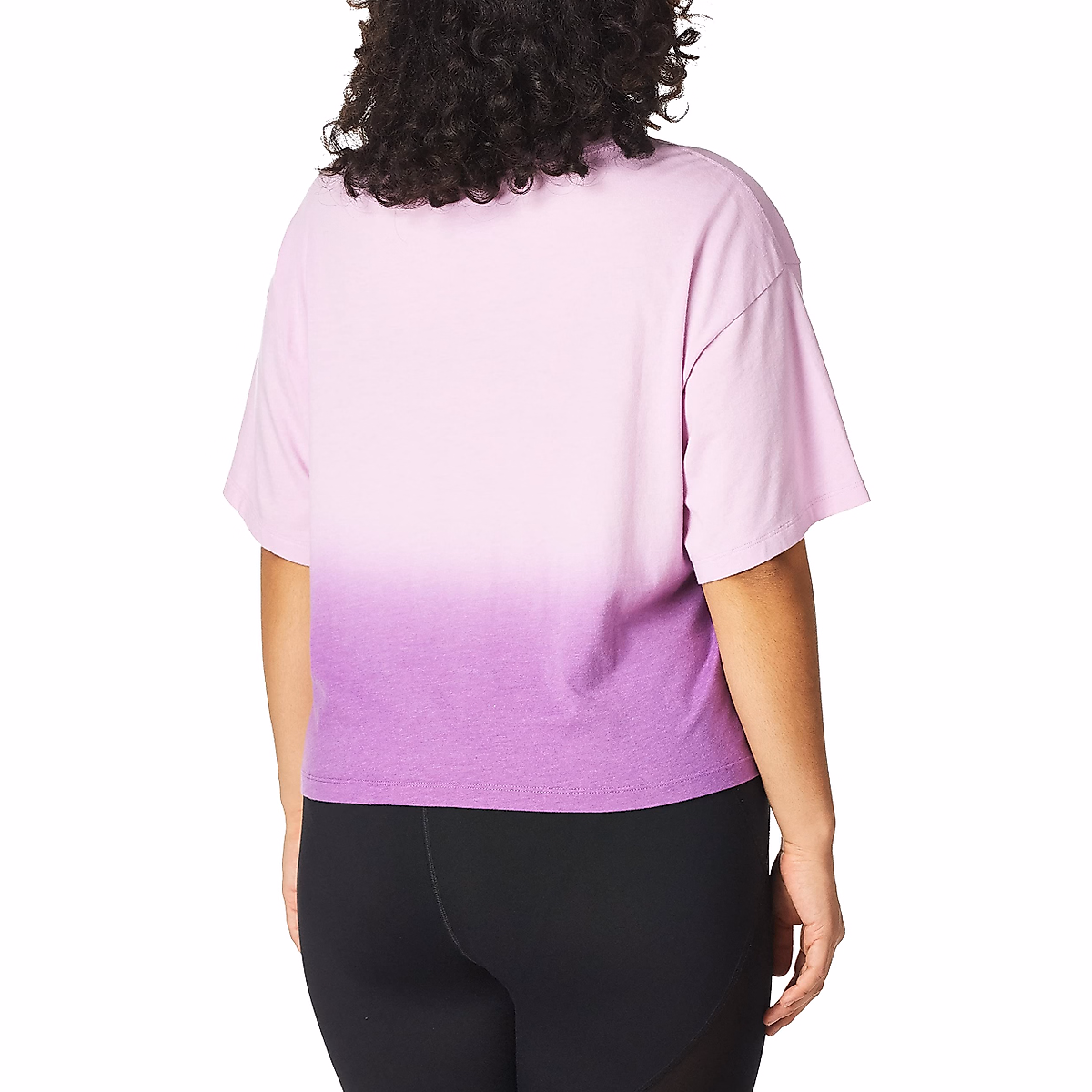Champion Women's The Cropped Tee, Purple Ombre, X- Large