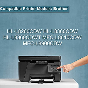 Yield Supplies Compatible Printer CMYK Toner Cartridges Replacement for Brother HL-L8260CDW-L8360CDWT MFC-L8610CDW-L8900CDW Use In TN433BK TN433C TN433M TN433Y (High Yield BlackCyanMagentaYellow4Pack)