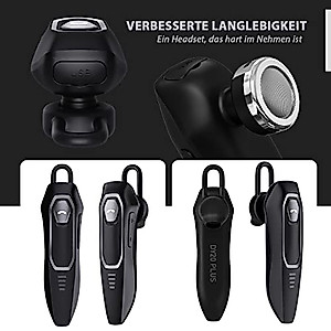 Micool Trucker Bluetooth Headset, Noise Cancelling, 30H Talking Time, Speak Callers Name, Hands Free Bluetooth Earpiece for Cell Phone