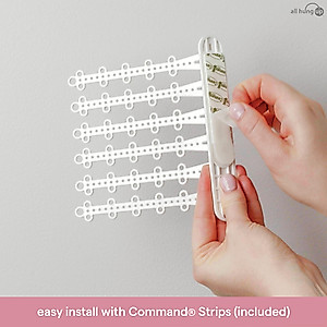 All Hung Up 6-Tier 6" Wall Jewelry Organizer, Command Strips included for Easy Hanging, 120 Hole Earring Organizer, Necklace Organizer, Bracelet Holder, Ring Holder, Rotating Branches, White