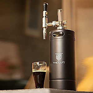 TMCRAFT 128oz Nitro Cold Brew Coffee Maker, Home Brew Coffee Keg with Stainless Steel Stout Creamer Faucet & Pressure Relieving Valve