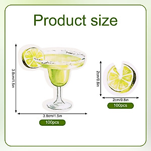 200pcs Margarita Glass Confetti, Margarita Table Confetti Bachelorette Party Decoration Martini Birthday Wine Glass Decor For Mexican Fiesta Wedding Bridal Shower Tequila Party