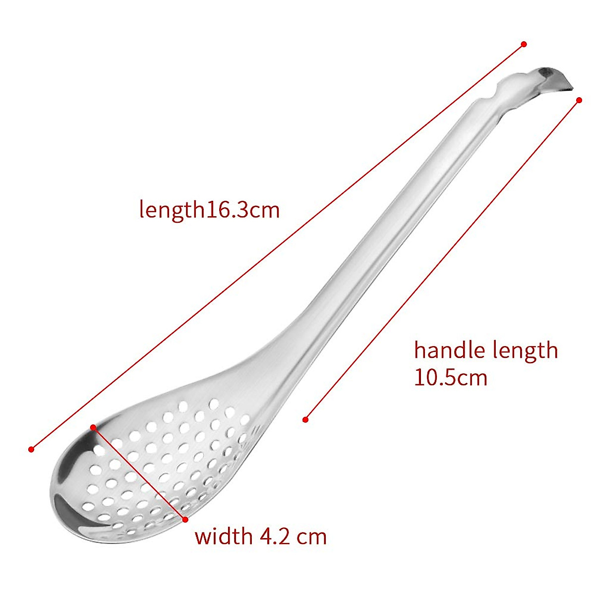 Spherification Spoon - Set of 2 Stainless Steel Spherification Spoon Molecular Slotted Bar Spoon Kitchen - KICW0071 (Silver)