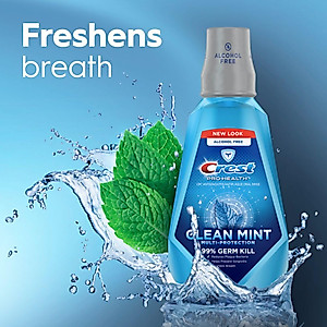 Crest Pro Health Multi-Protection Mouthwash with CPC (Cetylpyridinium Chloride), Clean Mint, 1L (33.8 fl oz)