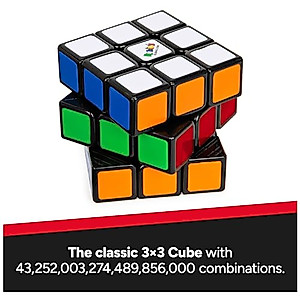 Rubik's Cube, The Original 3x3 Color-Matching Puzzle Classic Problem-Solving Challenging Brain Teaser Fidget Toy, Packaging May Vary, for Adults & Kids Ages 8 and up