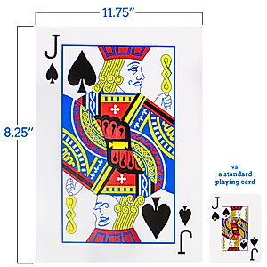 Midway Monsters Jumbo and Super Jumbo Oversized Playing Cards | 54 Cards | Poker Deck of Cards | Super Jumbo Oversized 8.25"x11.75"