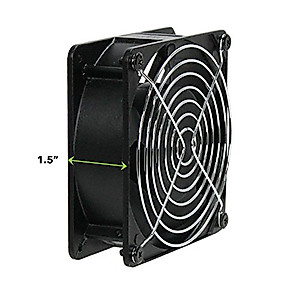 NavePoint AC Fan Kit for Server Rack Cabinet Computer Case 12 cm, 110V