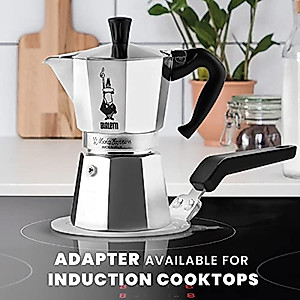 Bialetti - Moka Express: Iconic Stovetop Espresso Maker, Makes Real Italian Coffee, Moka Pot 3 Cups (4.3 Oz - 130 Ml), Aluminium, Silver